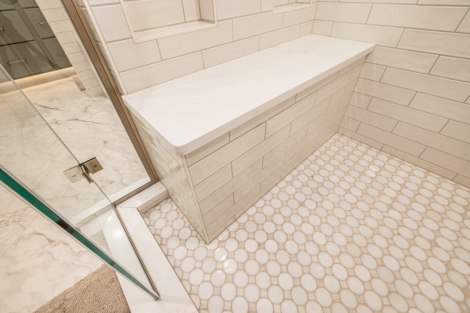 Transitional Primary Bathroom Remodel in Elm Grove - Borth-Wilson